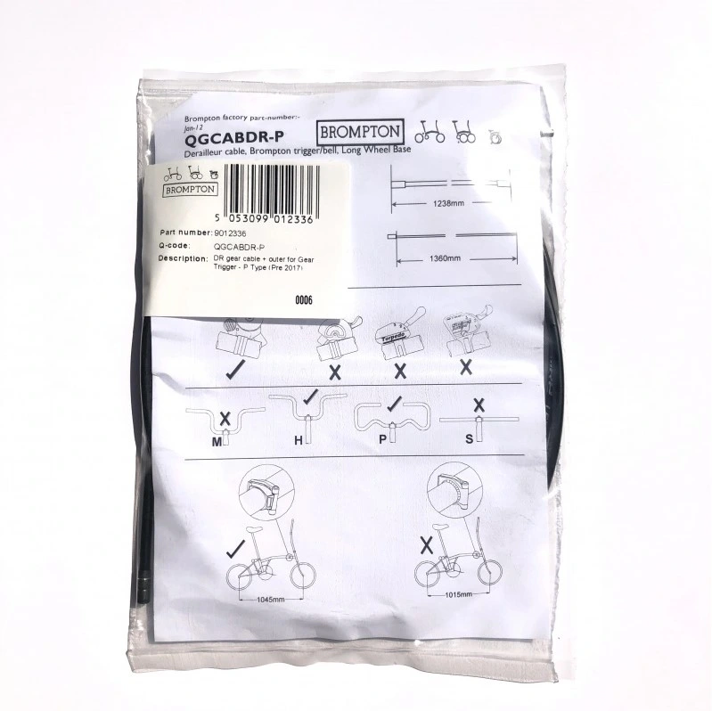Brompton P-Type Vites Kablo Seti - 2017 Öncesi Modeller İçin Yedek Parça