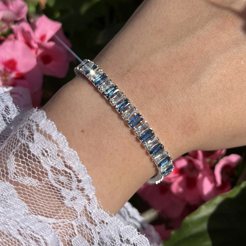 Lacivert ve Beyaz Su Yolu Bileklik