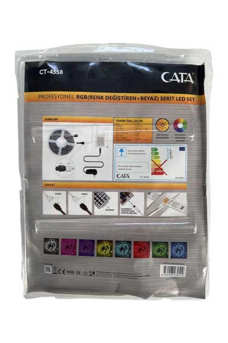 Cata Rgb Şerit Led 60 Çip 5 Metre Ct-4558 - İç Mekan Aydınlatma için ...