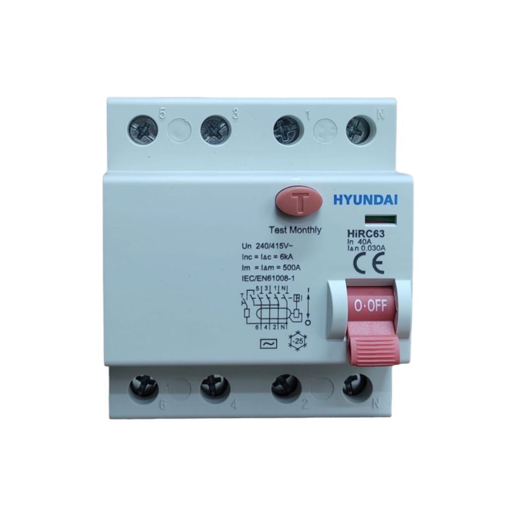 HYUNDAİ 4P 40A 30mA KAÇAK AKIM KORUMA ROLESİ