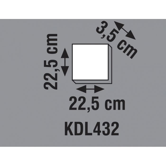 Global K2 KDL432 18W 4000K Ilık Beyaz Sıva Üstü Kare Smd Led Panel