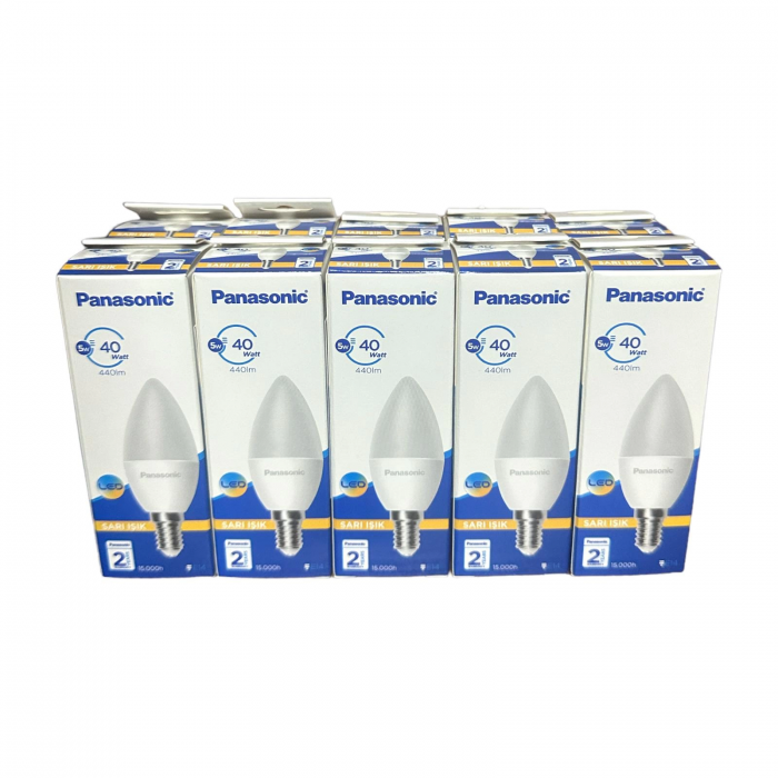 PANASONİC 5W E14 2700K SARI IŞIK LED AMPUL 10 ADET