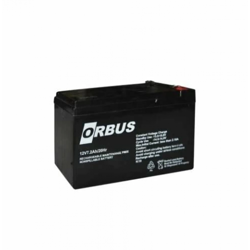 Orbus 12 v 7.2 ah Kuru Akü