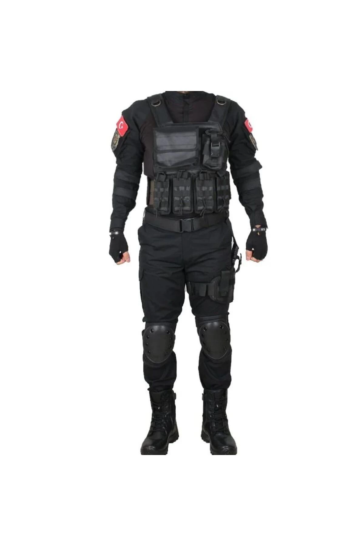 Kaliteli Siyah Askeri Kamuflaj Airsoft Askeri Takım - Astüm