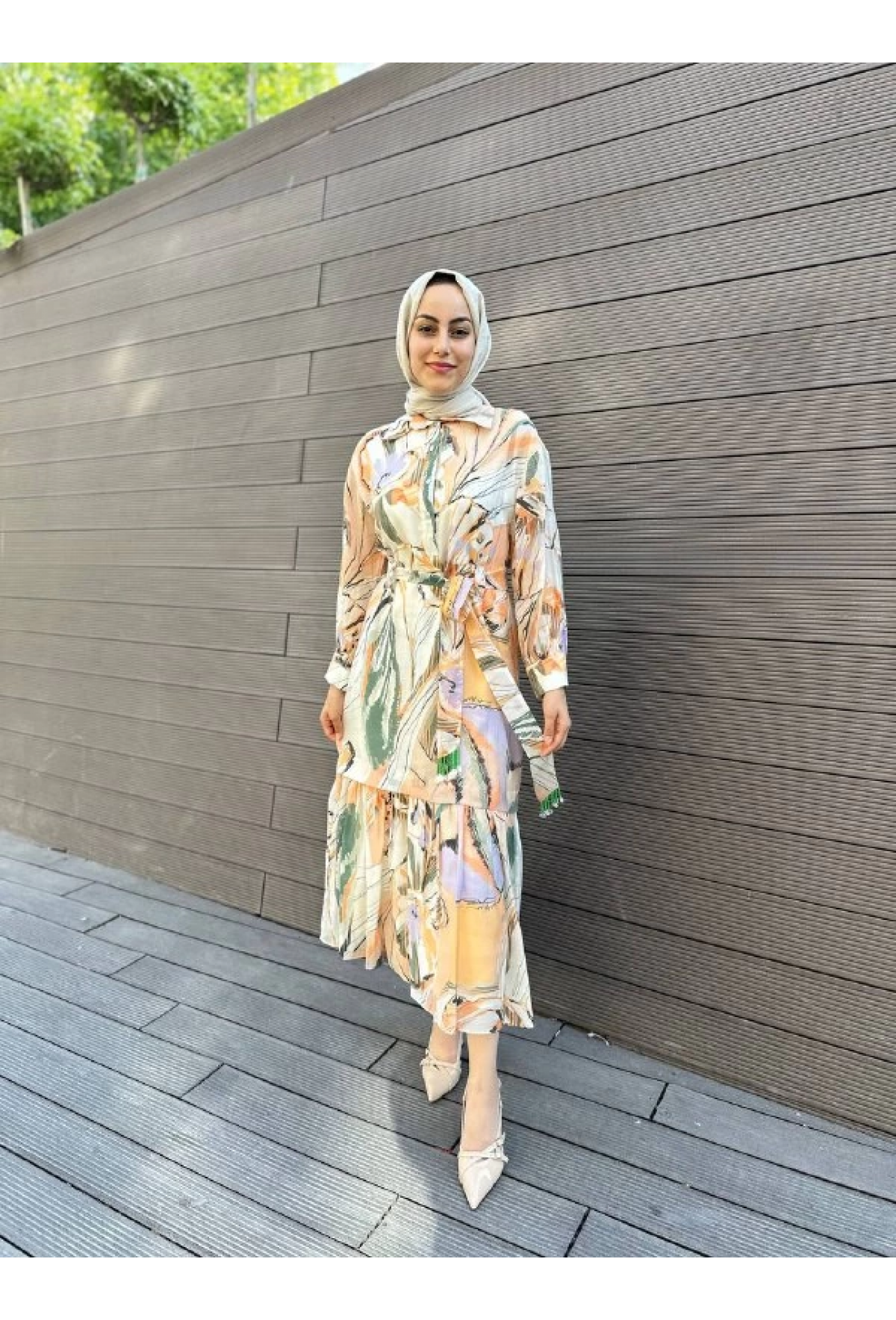 Venöve 24SSELB0005 Renkli Evora Elbise