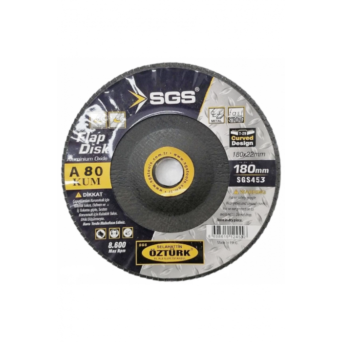 SGS 453 FLAP DİSK 180MM A80 KUM PK:10