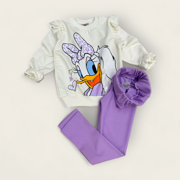 Daisy Duck Alt Üst Kız Çocuk Takım (2 ip - Alt Fitilli Tayt) - Uygun ...