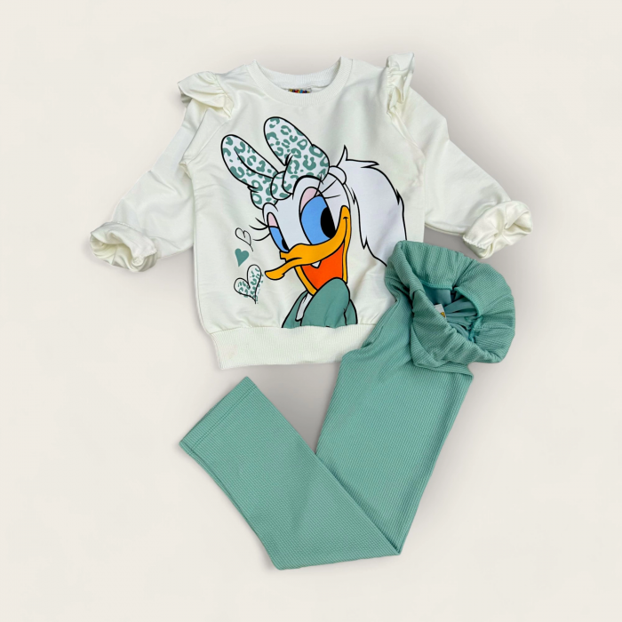 Daisy Duck Alt Üst Kız Çocuk Takım (2 ip - Alt Fitilli Tayt) - Uygun ...