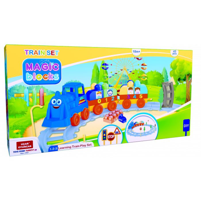 Magic Blocks Train Set (43 Pieces)