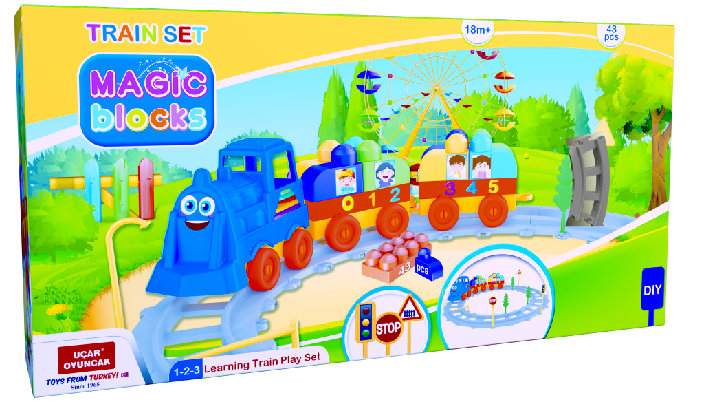 Magic Blocks Train Set (43 Pieces)