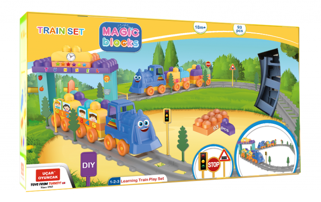 Magic Blocks Train Set (93 Pieces)