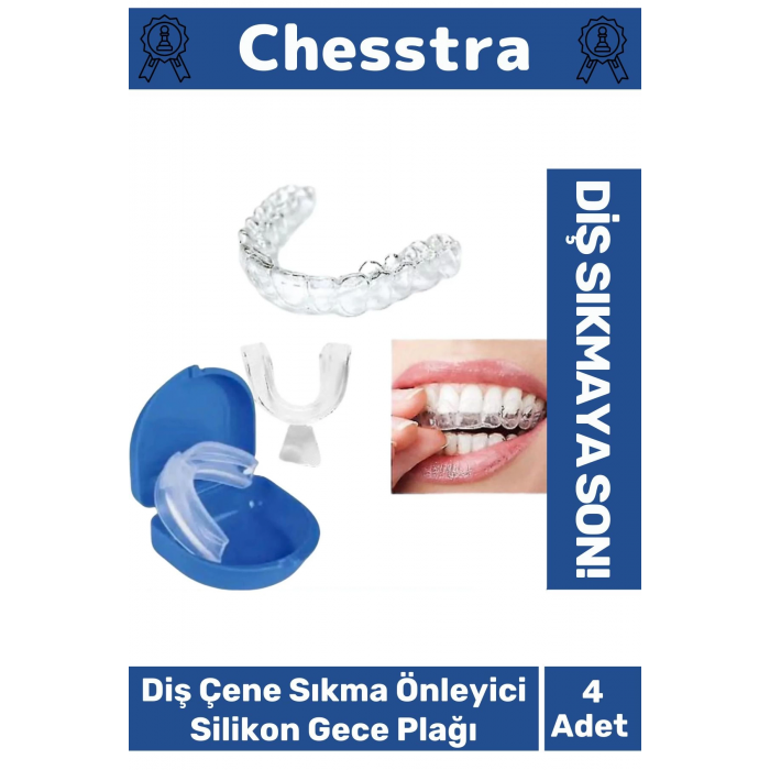 Kutulu Diş Çene Sıkma Gıcırdatma Gece Plağı Koruyucu Önleyici Dişlik ...