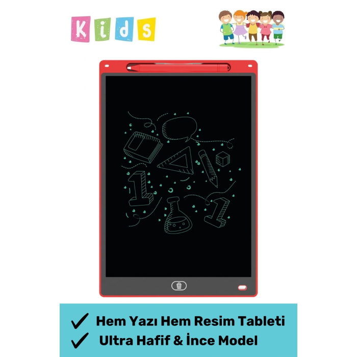 Premium Lcd Ekranlı Kalemli Dijital Çizim Tableti Yazı Tahtası Boyama ...