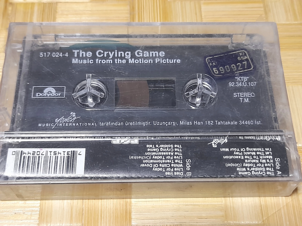 THE CRYING GAME SOUNDTRACK FILM MÜZİK KASET