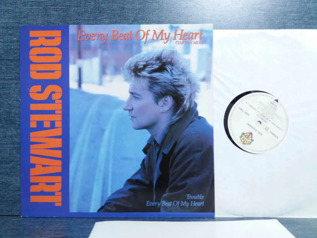 ROD STEWART EVERY BEAT OF MY HEART MAXI LP + POSTER