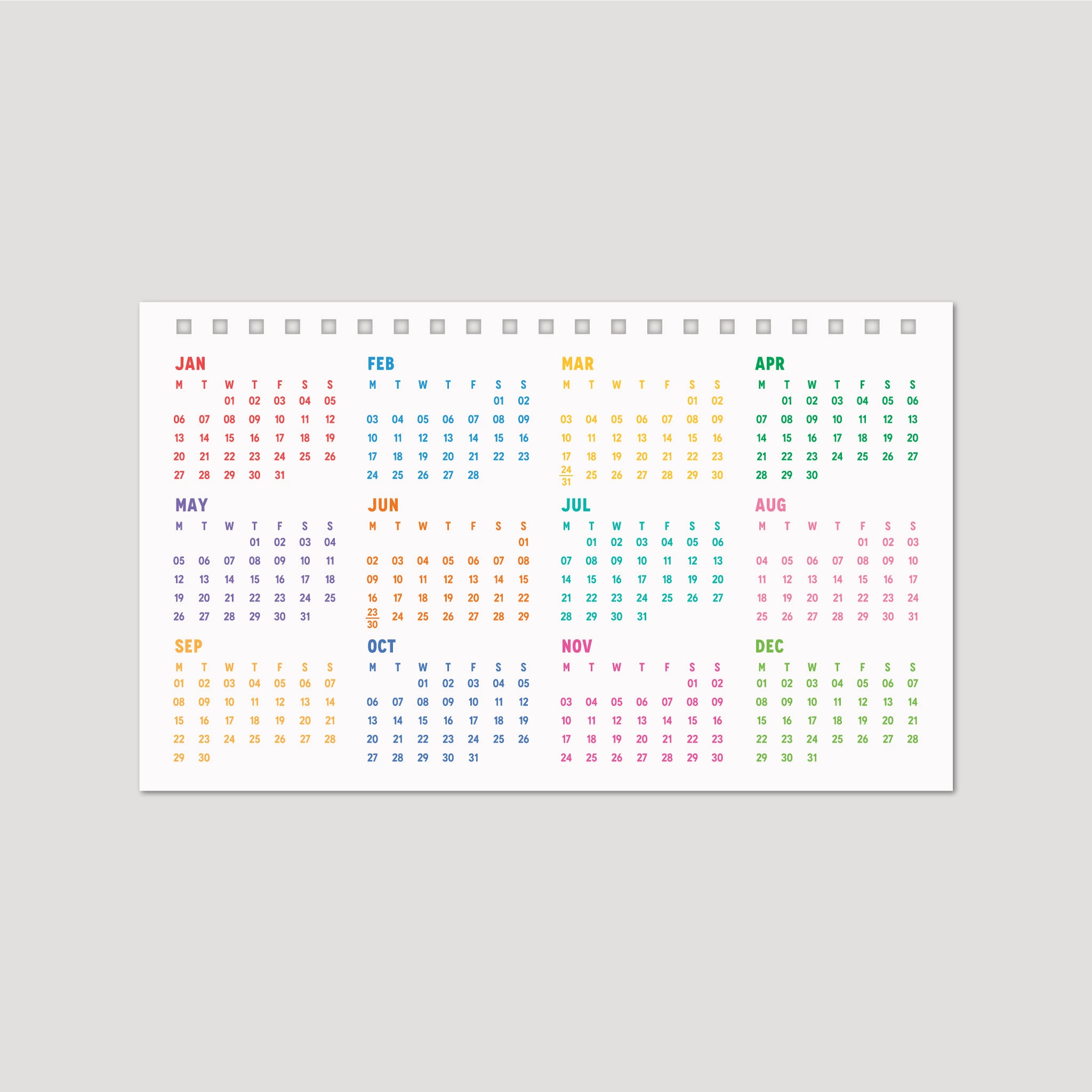 Renkli Sayfalar 2025 Aylık Planlayıcı Masa Takvimi, 2025 Masa Takvimi ...