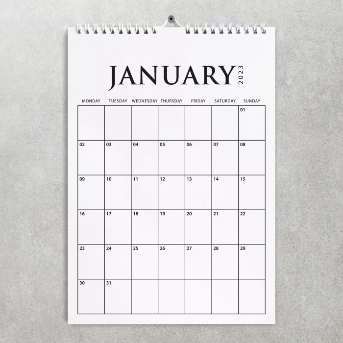 Aylık Planlama Duvar Takvimi, Aylık Planlayıcı Takvim, Üstüne ...