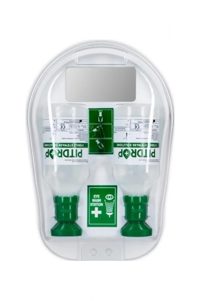 Pit Drop 1704 Eye Solution Kit Emergency Response Dual Station