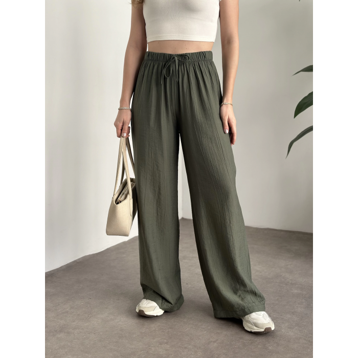 Şalvar model salaş pantolon haki - Damla Butik