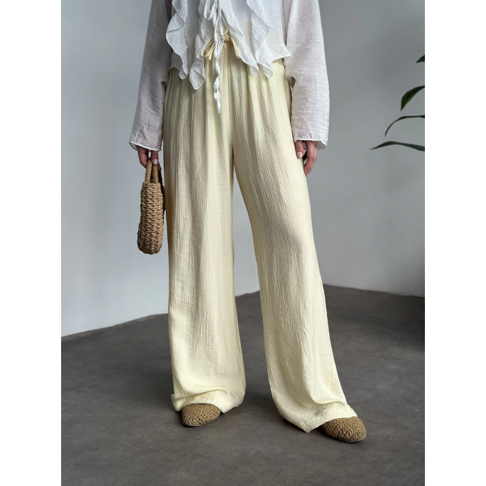 Şalvar model salaş pantolon sarı - Damla Butik