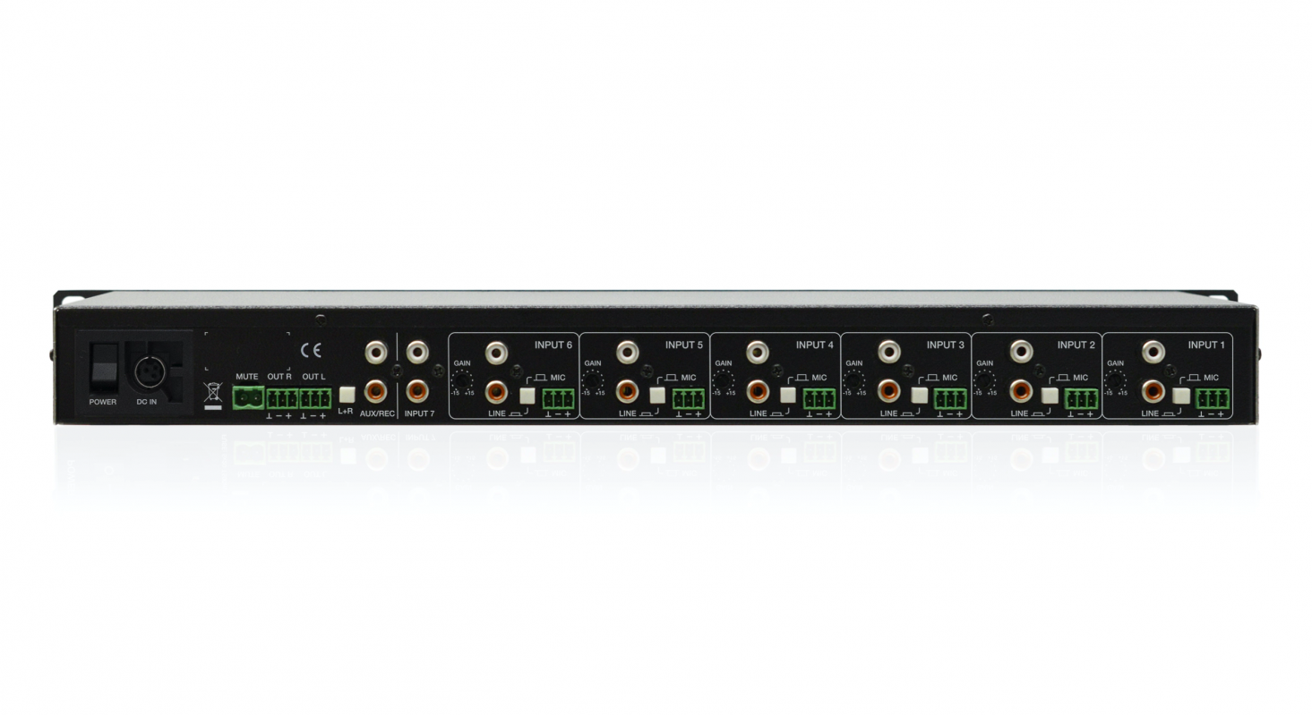 ECLER eSAM702 7x2 | 1U rack | Installation preamp Mixers