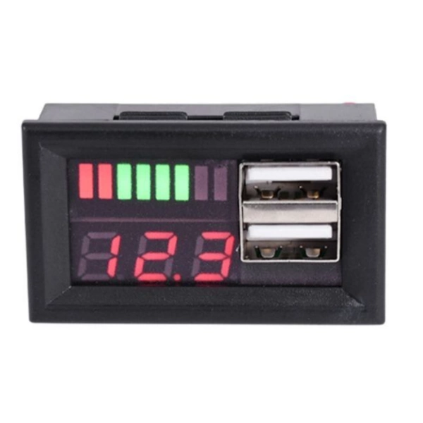 12V Çift USB'li Akü Kapasite Göstergesi - Anka Pil - Anka Pil