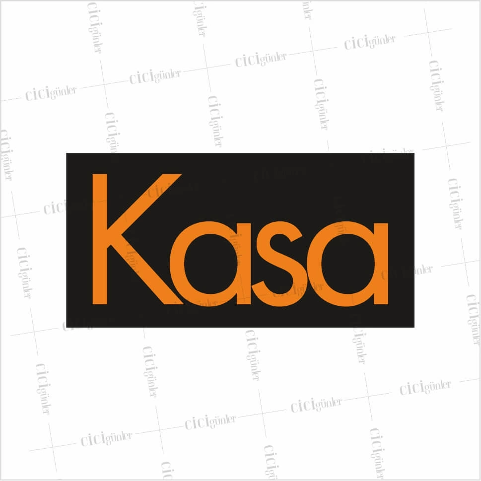 Cicigünler Siyah Turuncu Kasa Yazılı Mağaza İç Mekan Levhası