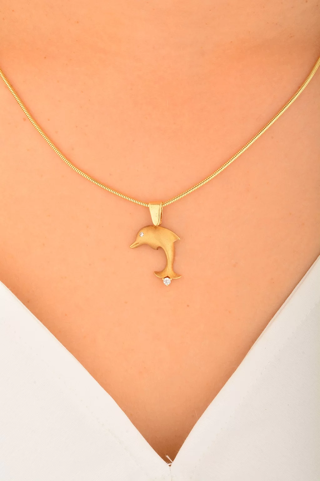 Cebeci 14 Ayar Yunus Balik Altın Kolye Ucu - Cebeci Kuyumculuk