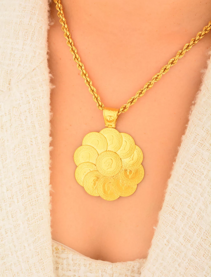 Cebeci 22 Ayar Çeyrek Altın Kolye Ucu - Cebeci Kuyumculuk