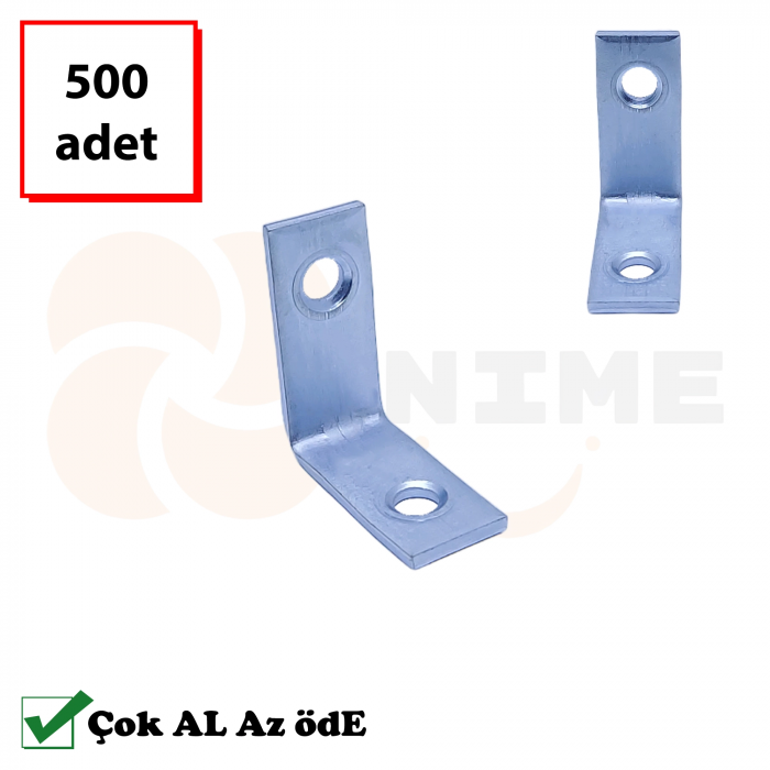 12x25x25mm - L Demir Gönye Köşebent - Köşe Bağlantı Aparatı