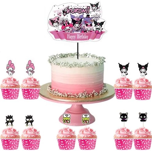 Kuromi Cake Topper Set - Parti Dükkanım