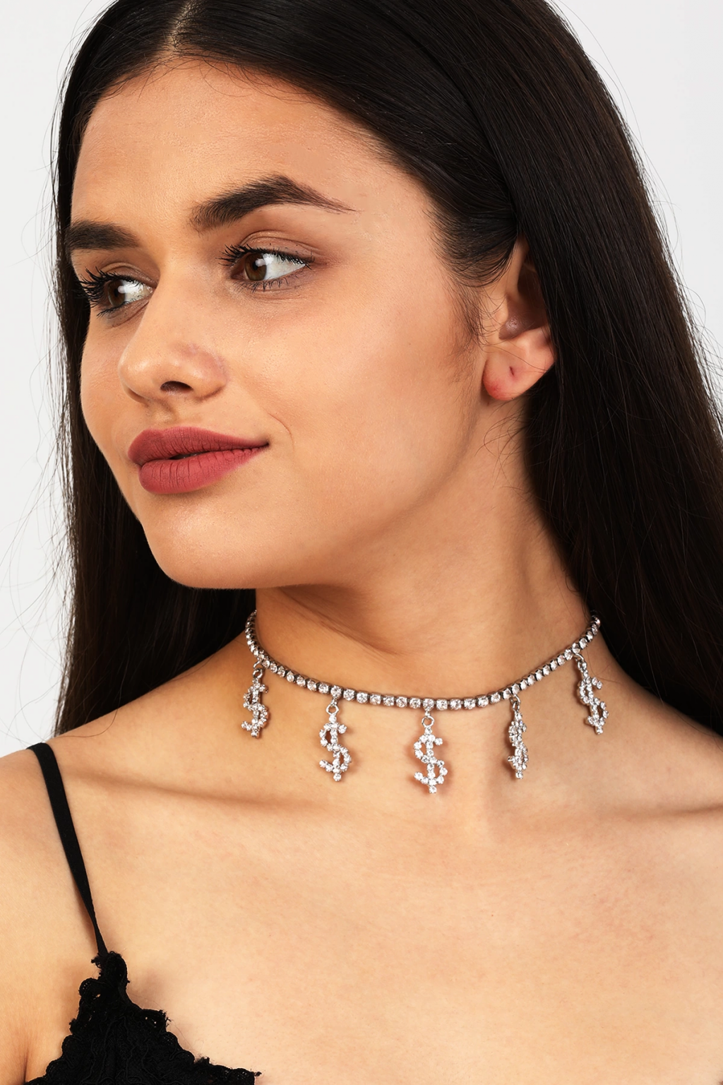 Kadın Dolar Model Zirkon Taşlı Gümüş Pırlanta Düğün Gelin Nişan Takısı ...