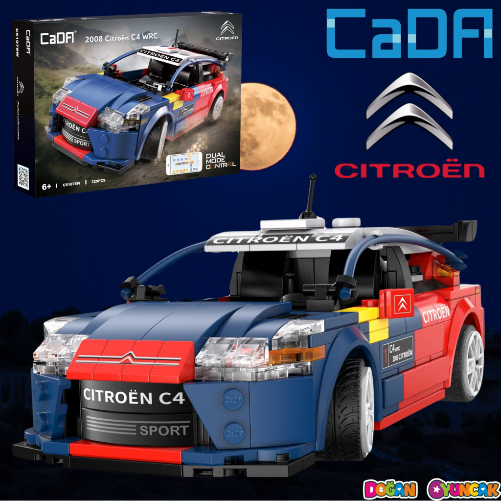 CADA Kumandalı CİTROEN C4 WRC Motorlu Araba Lego - Lego Setleri - CADA Mini Lego - Araba CADA ...