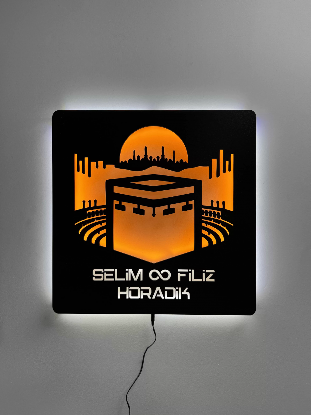 İsminize Özel Kabe Led Işıklı Tablo