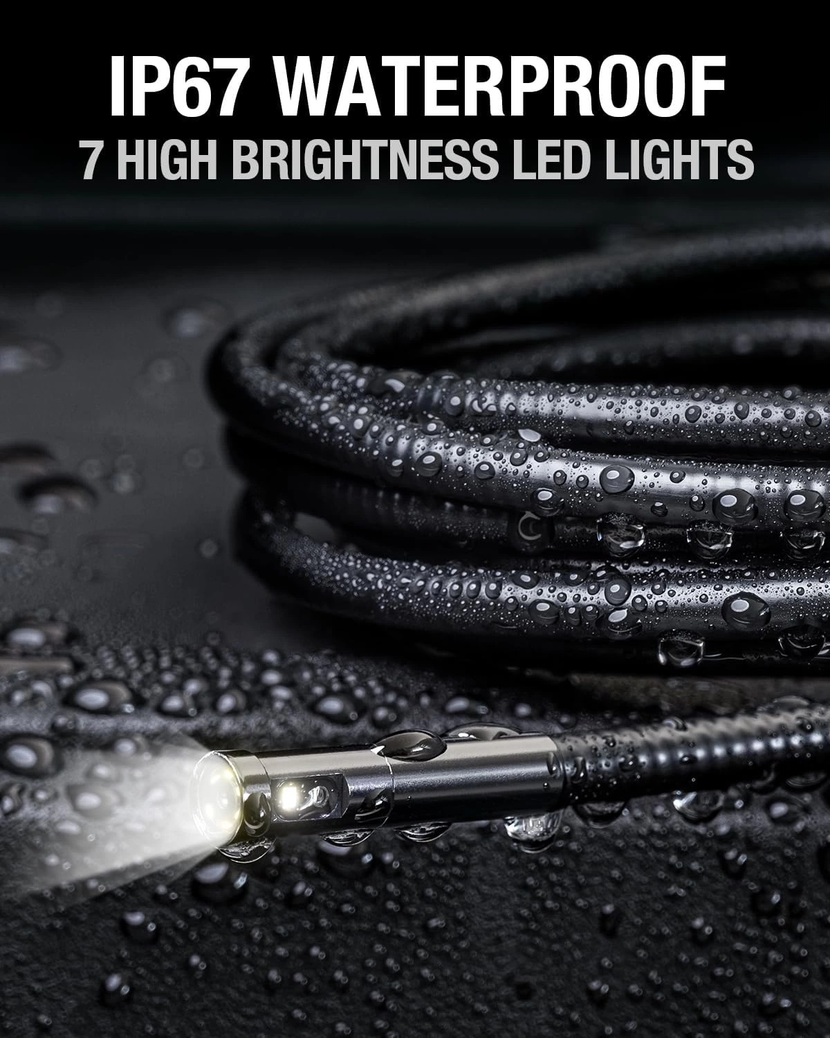 Teslong Çift Lensli Endoskop Muayene Kamerası - 5 Inc IPS Ekran - 5m Kablo