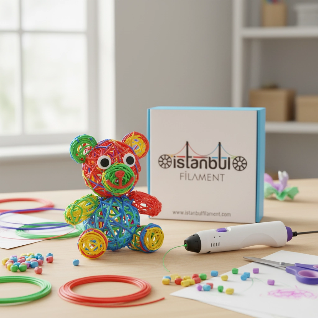 PLA 3D Kalem Filamenti 20 Renk 100 Metre Set – 3D Kalem Yazıcı Uyumlu ...