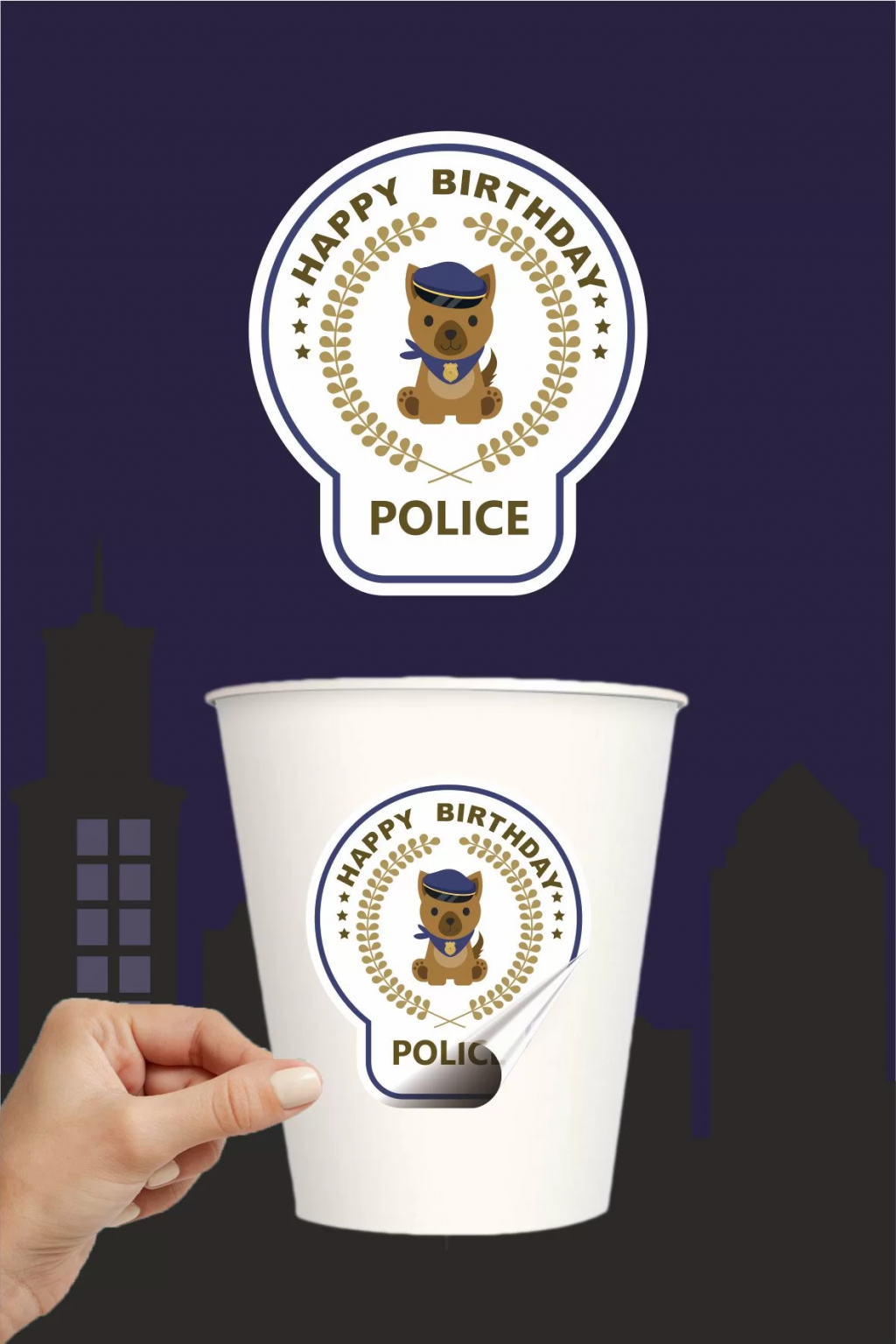 Polis Sticker (Etiket) ** Yapışkanlı Kağıt