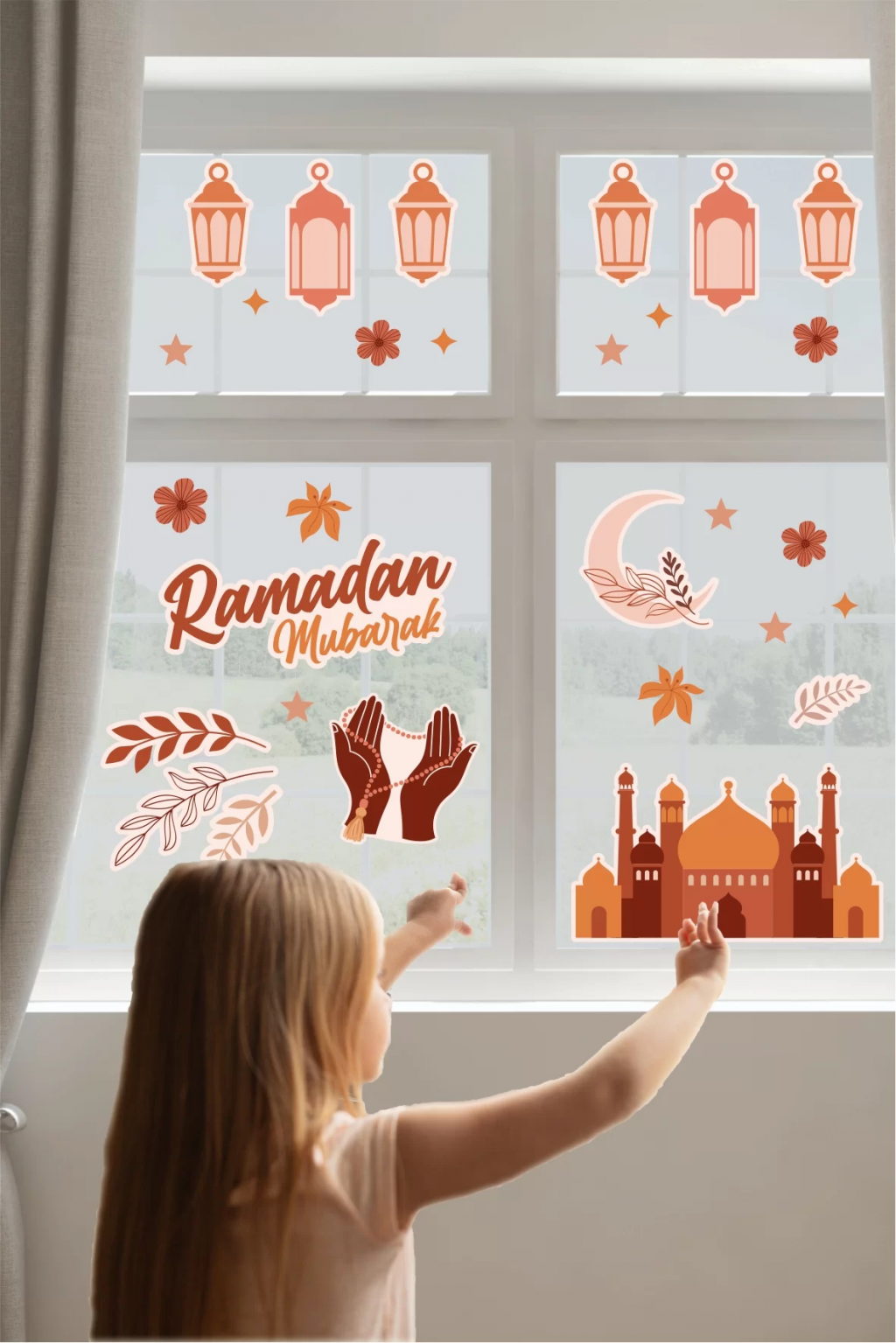 Ramadan Mubarak Duvar Ramazan Sticker 35x100 Cm