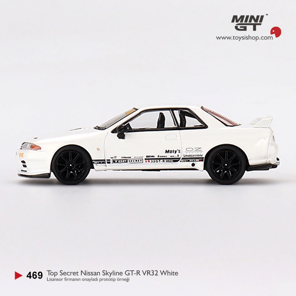 Mini GT Top Secret Nissan Skyline GT-R VR32 White