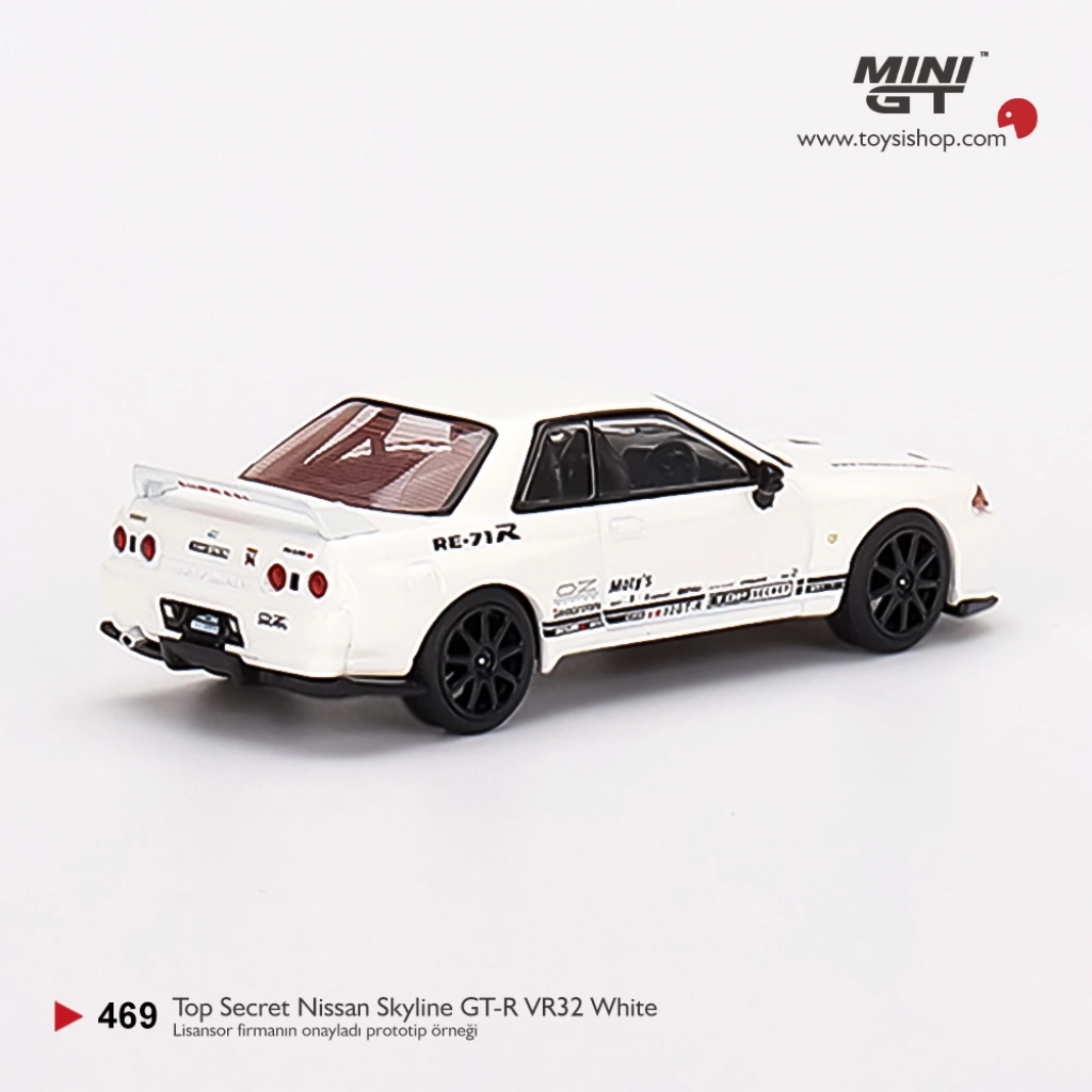 Mini GT Top Secret Nissan Skyline GT-R VR32 White