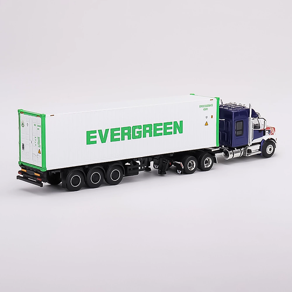 MINI GT: 1/64 Western Star 49X Blue w/ 40' Reefer Container "EVERGREEN"
