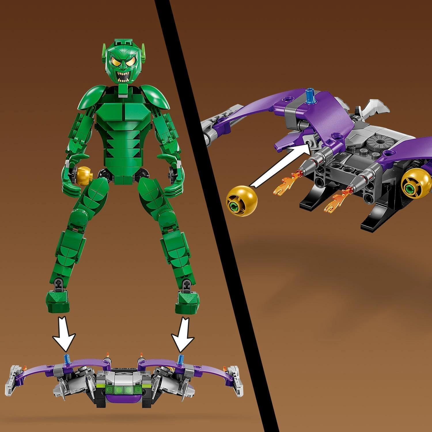 LEGO Marvel Green Goblin Yapım Figürü ,76284