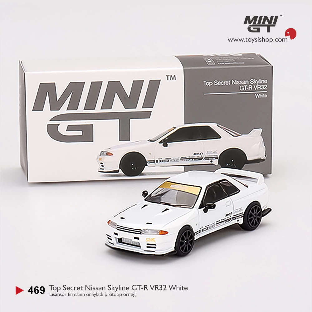 Mini GT Top Secret Nissan Skyline GT-R VR32 White