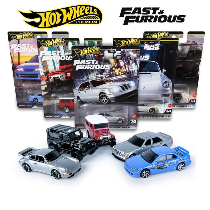 Hot Wheels Premium Fast Furious Set Mix 3 Case G