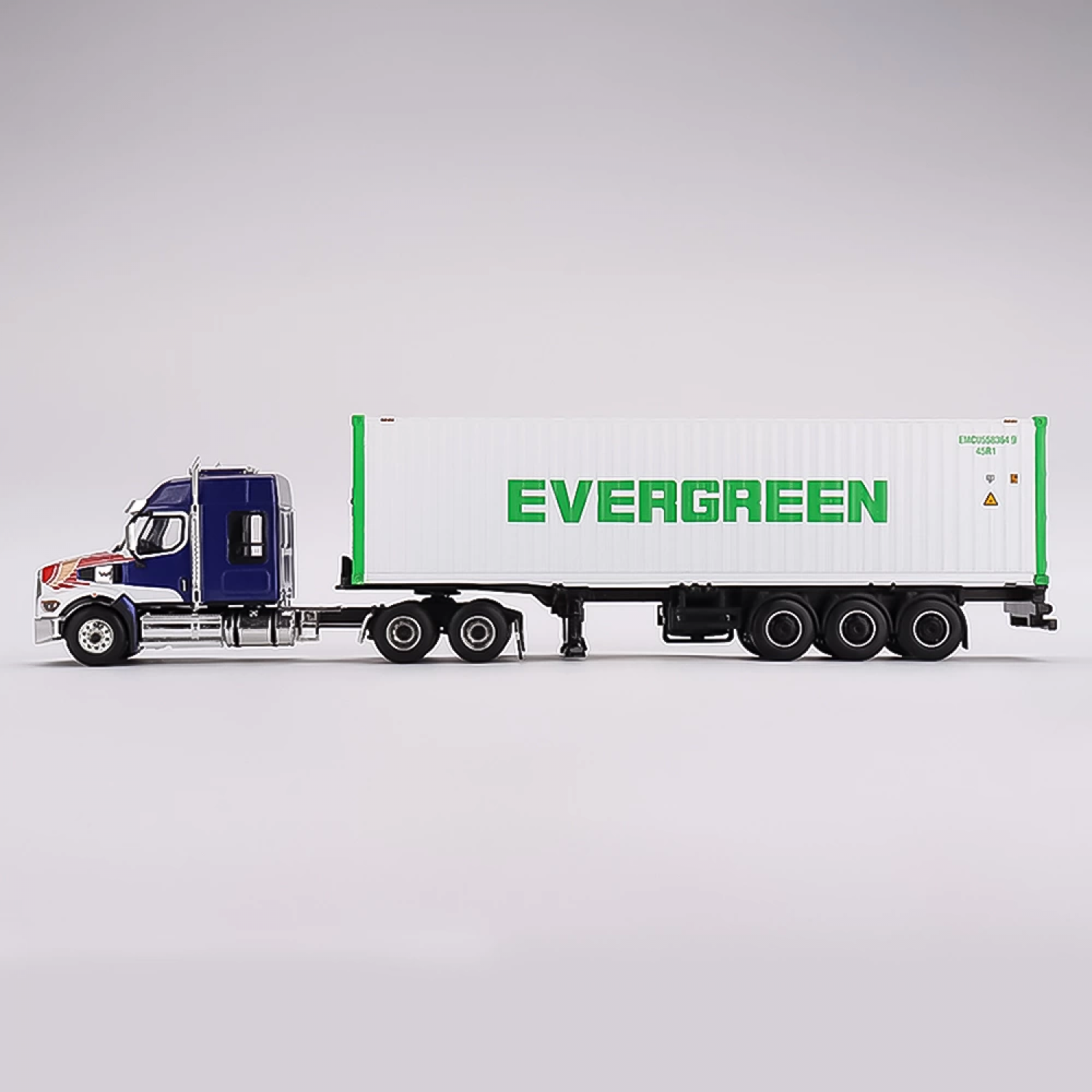 MINI GT: 1/64 Western Star 49X Blue w/ 40' Reefer Container "EVERGREEN"