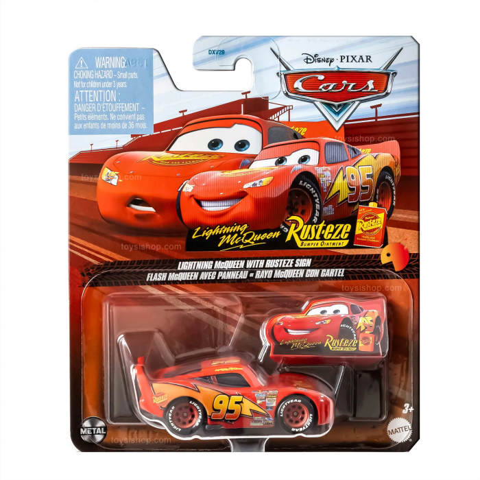 Disney Pixar Cars - Lighting McQueen With Rusteze Sign