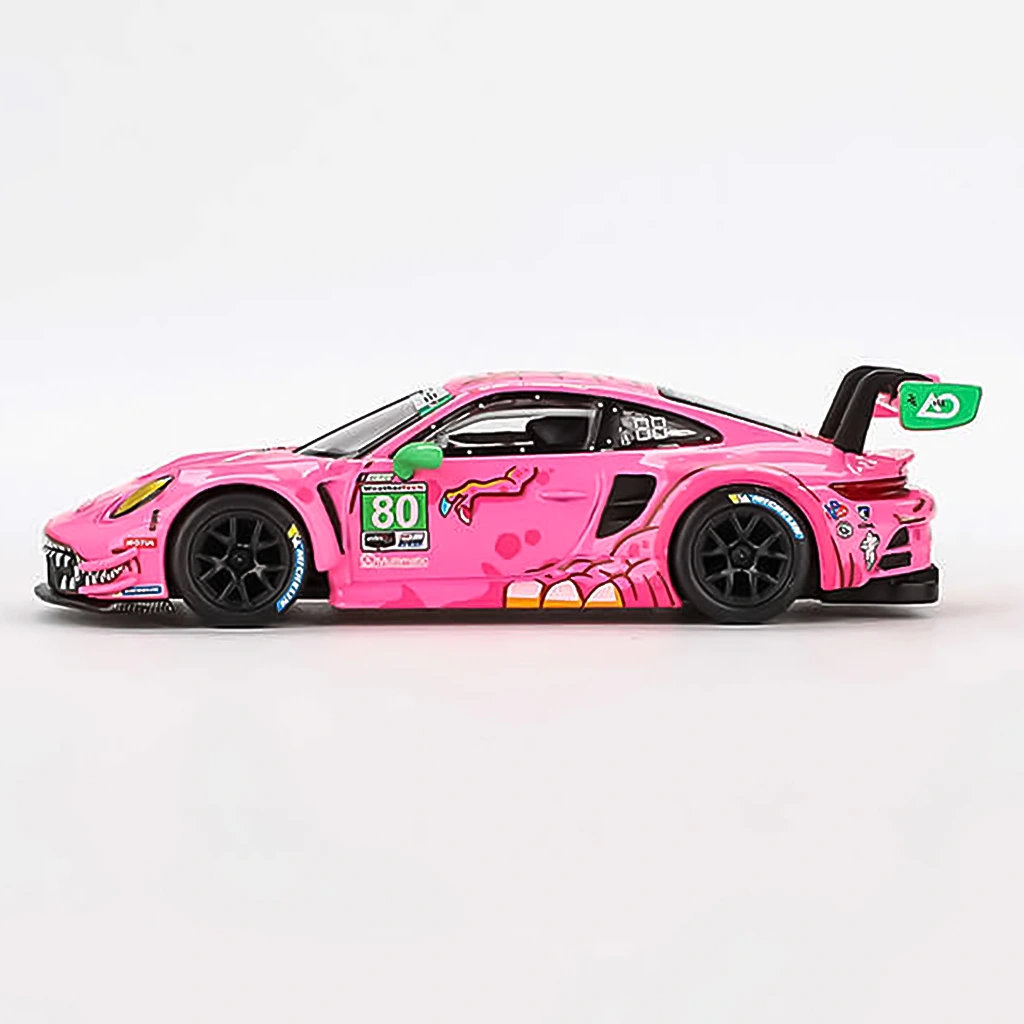 Mini GT 1/64 Porsche 911 GT3 R AO Racing 2023 Roxy IMSA Model Araba