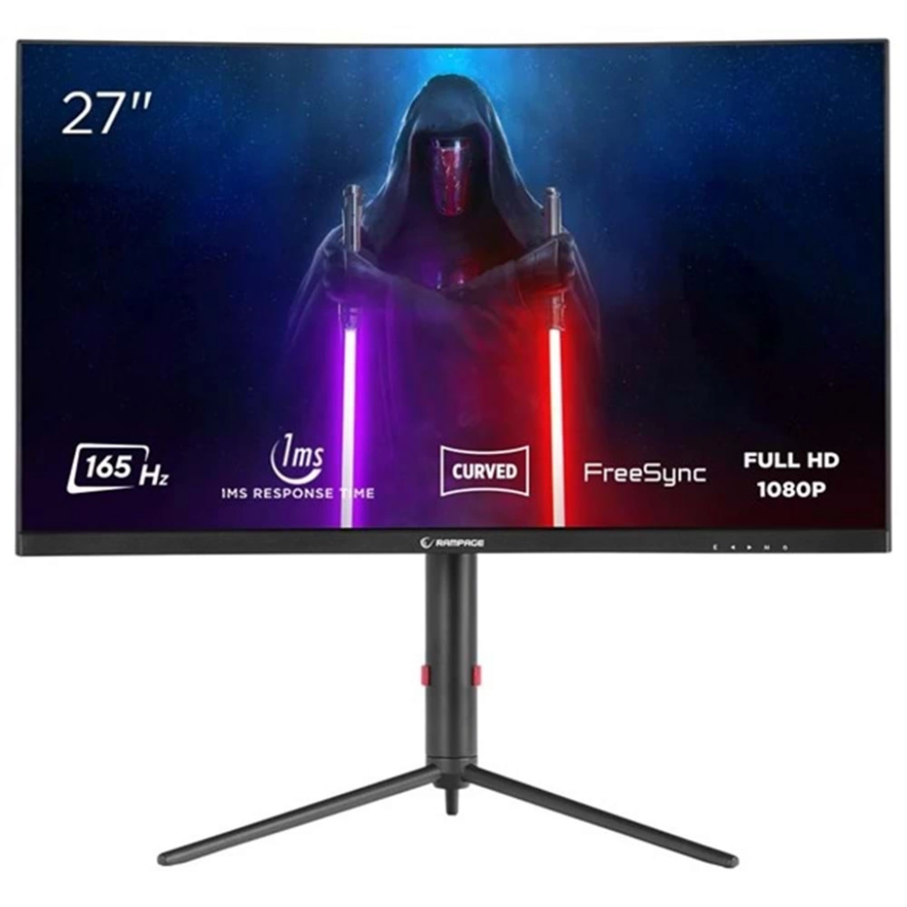 Rampage PR27R165C Prıme 27 165Hz 1ms Csot Va Full Hd Freesync Rgb Pivot Pc Curved Oyuncu Monitörü