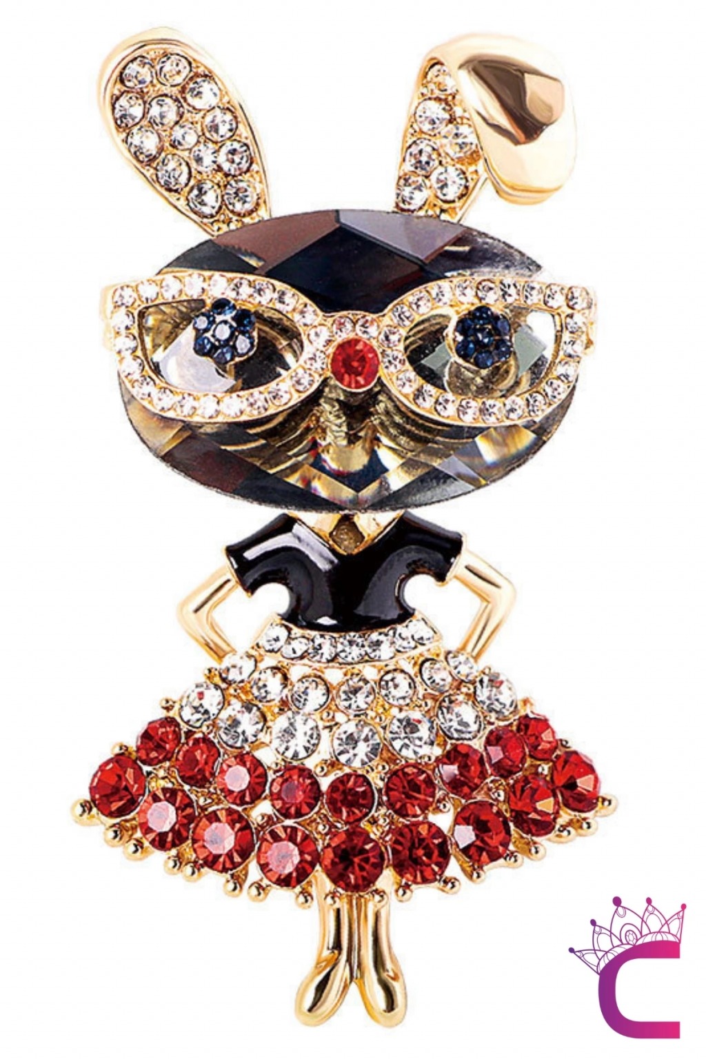 Lady Rabbit Özel Tasarım Taşlı Kadın Broş - Hediyelik Sevgiliye Kız ...