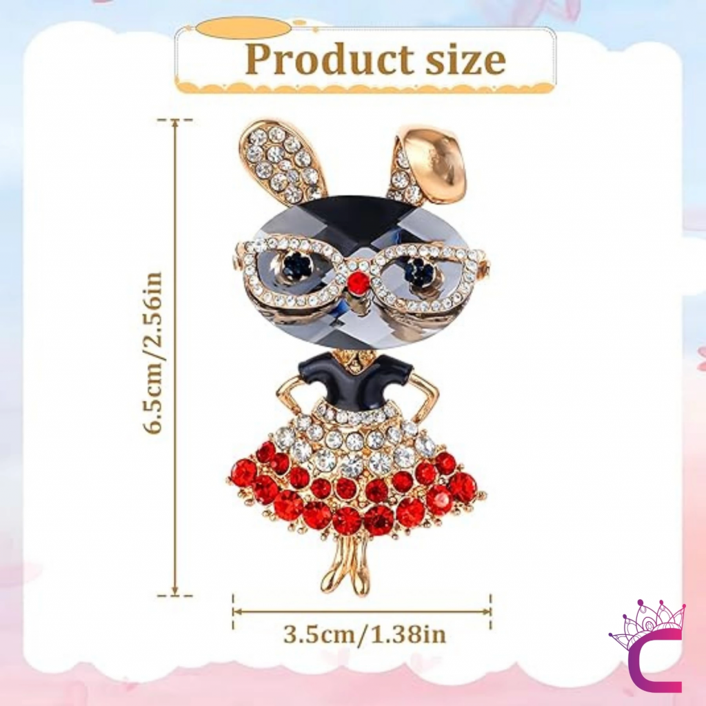 Lady Rabbit Özel Tasarım Taşlı Kadın Broş - Hediyelik Sevgiliye Kız ...